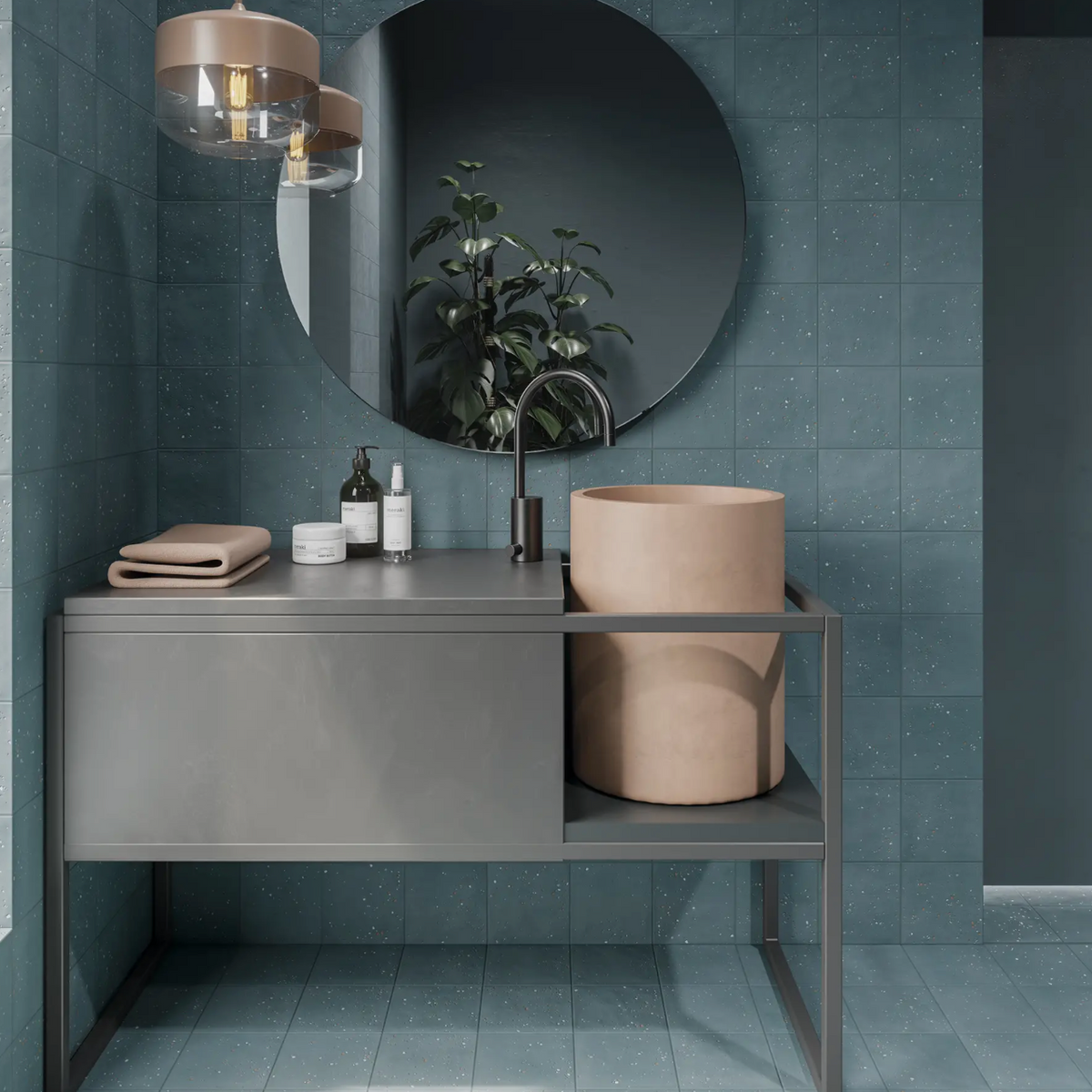 Stardust Pebbles Ocean Matte Tile | Imperial Tile