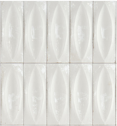 Gleeze bianco struttura 3D deco glossy Tile | Imperial Tile